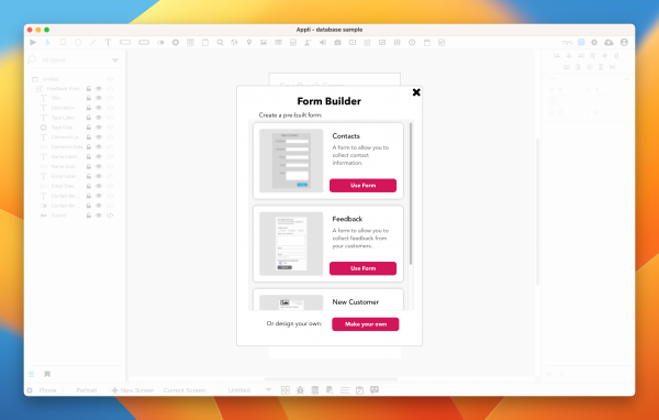 Introduction to the form builder - Appli